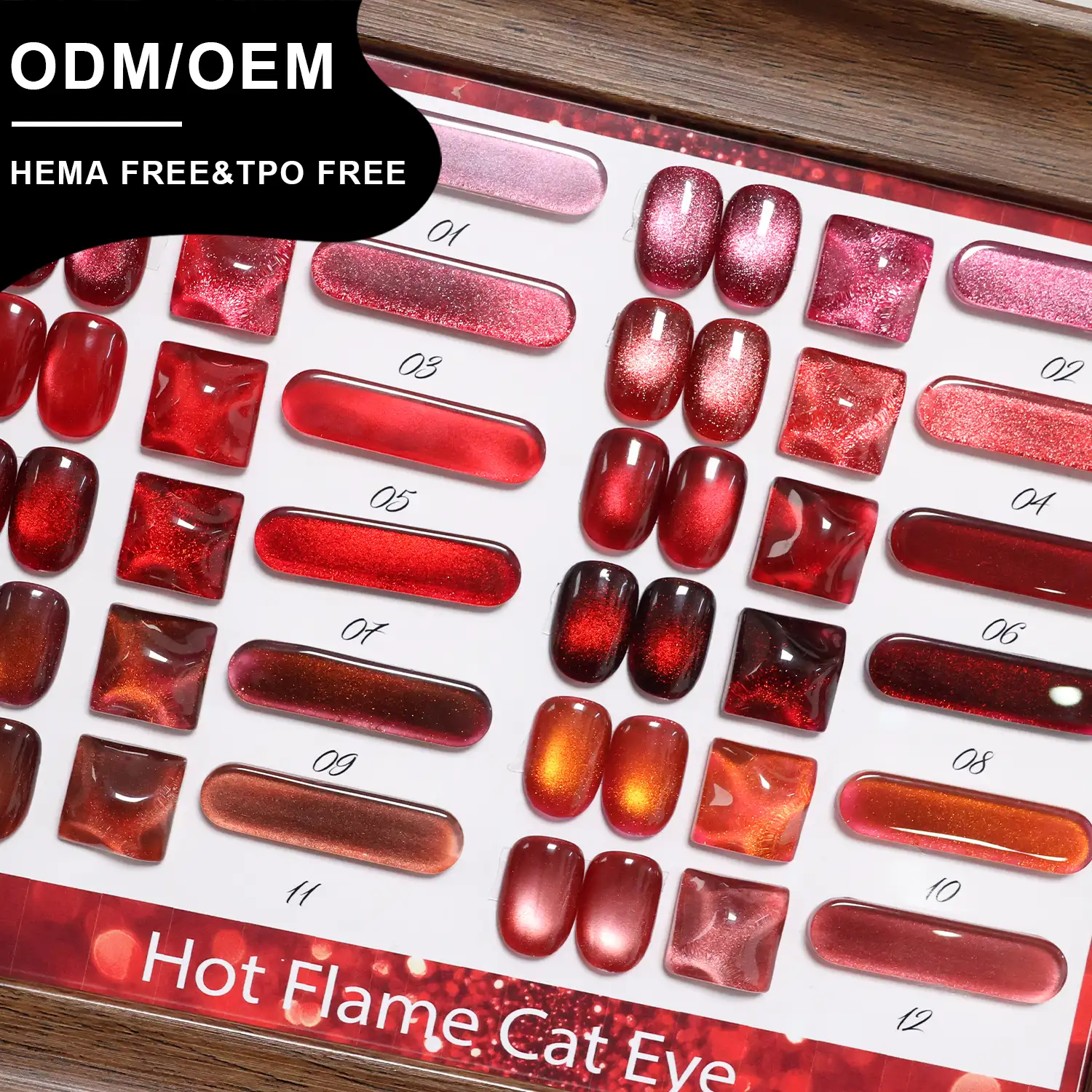 Hot Flame Cat Eye Gel Wholesale, TPO-Free Magnetic Nail Gel Polish ...